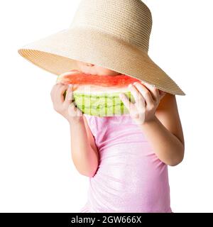 Watermelon wearing hat, studio shot Stock Photo - Alamy