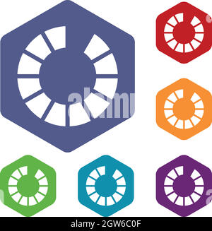 Sign waiting download on internet icon digital blue for any design ...