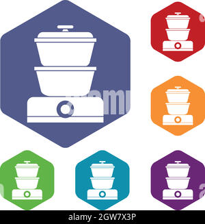 Steamer Icon vector set collection for web vector set collection for app ui Stock Vector Image ...