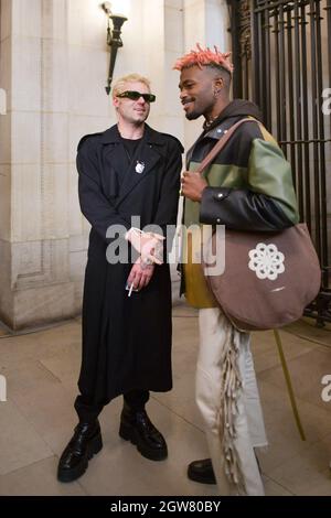 Henri Levy, designer with Duckwrth at the backstage upon Enfants Riches ...