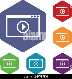Playback button icon set Stock Vector Image & Art - Alamy