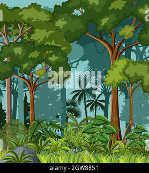 A Blank Green Jungle Template illustration Stock Vector Image & Art - Alamy