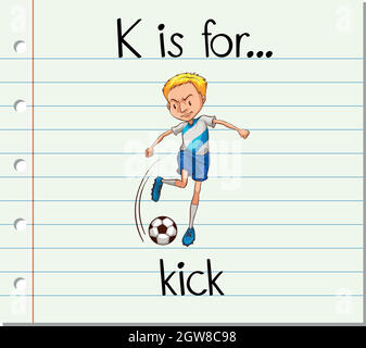 Flashcard letter K is for kick Stock Vector Image & Art - Alamy