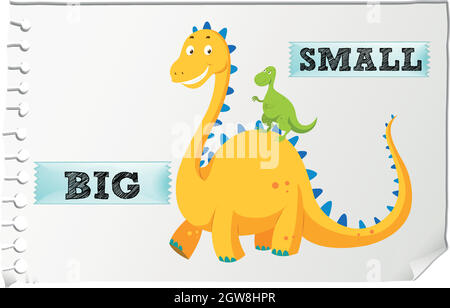 Opposite adjective big and small Stock Vector Image & Art - Alamy