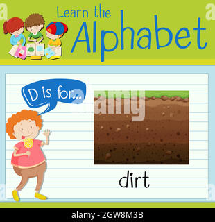 Flashcard letter D is for dirt Stock Vector Image & Art - Alamy