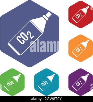 Gas Cylinder Equipment Collection Icons Set Vector Stock Vector Image ...