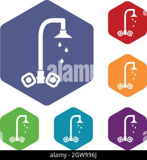 Dripping tap set icons Stock Vector Image & Art - Alamy