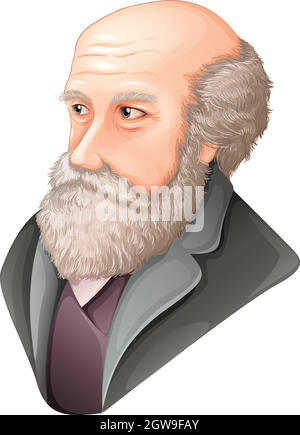 Famous Naturalist Charles Darwin illustration Stock Vector Image & Art ...