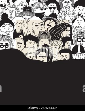 Long mustache pattern seamless vector repeat for any web design Stock ...