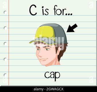 Flash card letter C is for cap Stock Vector Image & Art - Alamy