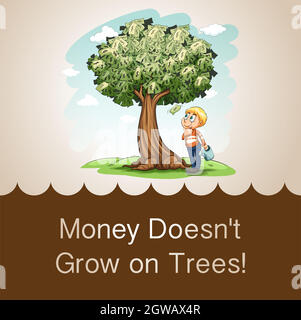 Money doesn't grow on trees Stock Vector Image & Art - Alamy