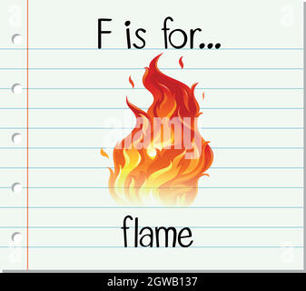 Flashcard letter F is for fire Stock Vector Image & Art - Alamy