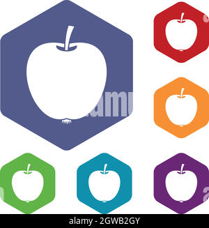 Apple icons set Stock Vector Image & Art - Alamy
