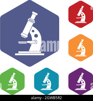 Microscope icons set Stock Vector Image & Art - Alamy