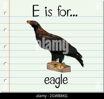 Flashcard letter E is for eagle illustration Stock Vector Image & Art ...