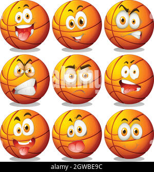 Basketball with angry face Stock Vector Image & Art - Alamy