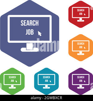Employee search icons Stock Vector Image & Art - Alamy