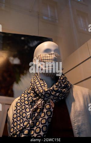 Dummy’s with mask on display to create awareness about the importance ...