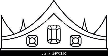 Medieval crown icon, outline style Stock Vector Image & Art - Alamy