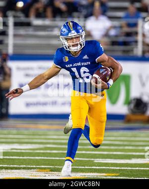 October 02, 2021, San Jose, CA New Mexico State running back O'Maury ...