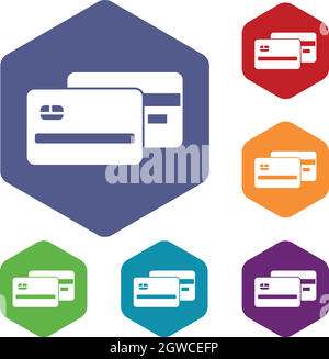 Credit card icons set Stock Vector Image & Art - Alamy