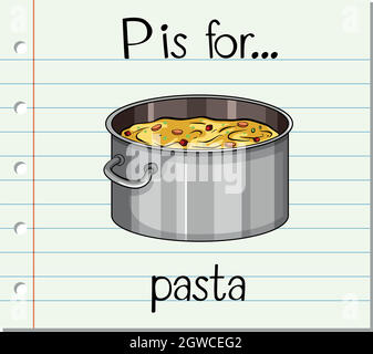 Flashcard letter P is for pasta Stock Vector Image & Art - Alamy