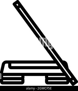 Icon Of Step Board And Stick. Bold outline design with editable stroke ...