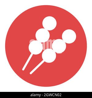 Meat balls vector glyph icon. Fast food sign. Graph symbol for cooking ...