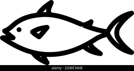 fish vector icon editable stroke outline icons for web and mobile Stock ...