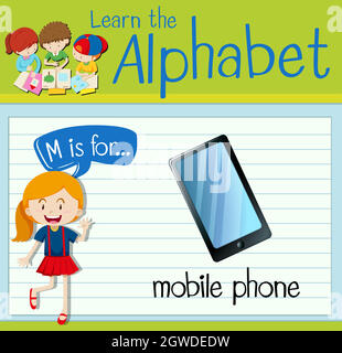 Flashcard letter M is for mobile phone Stock Vector Image & Art - Alamy
