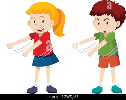 Boy and girl floss dance Stock Vector Image & Art - Alamy