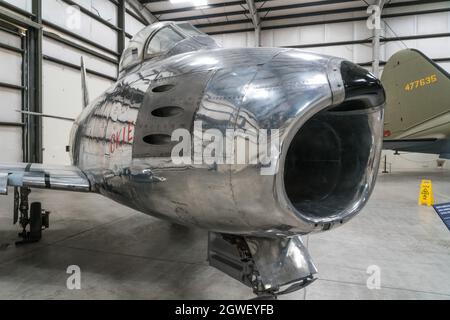 North American F-86e Sabre, Sabrejet, is a transonic jet fighter ...