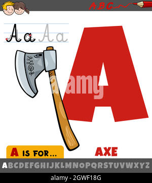 Illustration of a letter a is for axe Stock Vector Image & Art - Alamy