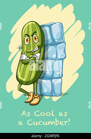 As cool as a cucumber illustration Stock Vector Image & Art - Alamy