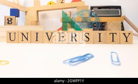 The word Black was created from wooden letter cubes. close up Stock ...