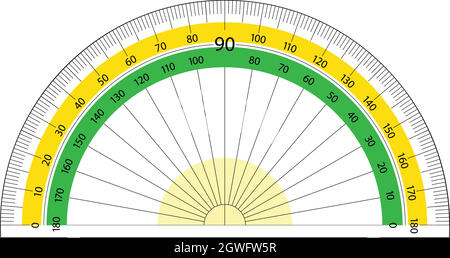 Round ruler, illustration, vector on white background Stock Vector ...