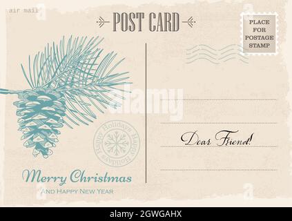 Celebration background with vintage air mail postcard and envelope ...