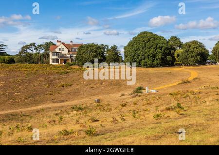 Across the 'Hoo' to Tranmer House at Sutton Hoo, Suffolk, England Stock ...