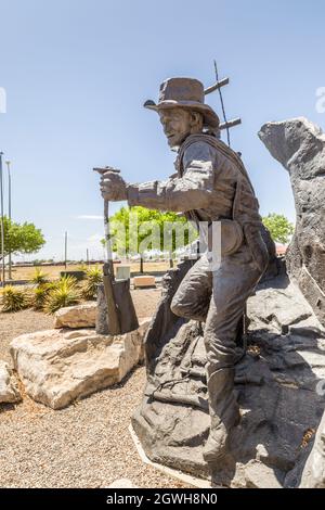 Jim (James Larkin) White (discoverer of Carlsbad Caverns) sculpture at ...