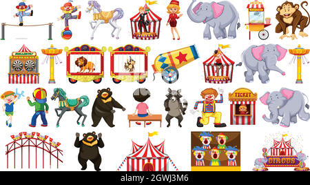 A Set of Circus Element illustration Stock Vector Image & Art - Alamy