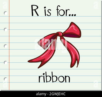 Flashcard letter R is for ribbon illustration Stock Vector Image & Art ...