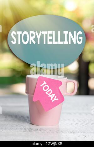 Writing displaying text Storytelling, Business concept social and ...