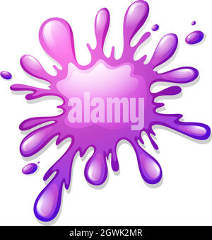 Purple color splash on white illustration Stock Vector Image & Art - Alamy