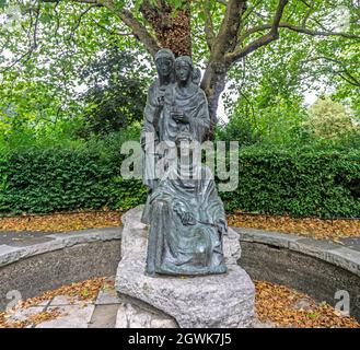 The statue of three fates in St Stephens Green Park, Dublin Ireland ...