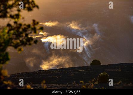 Volcano, HI, USA. 3rd Oct, 2021. Volcanic eruption in the halemaumau ...