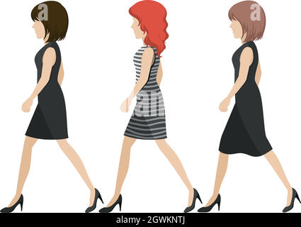 faceless people walking black and white Stock Vector Image & Art - Alamy