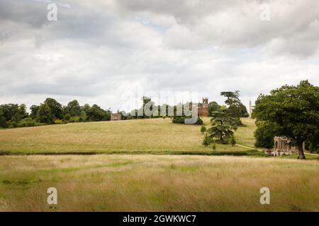 Gothic Temple, Cobham Monument and Palladian Bridge, Stowe Landscape ...