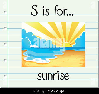 Flashcard letter S is for sun Stock Vector Image & Art - Alamy