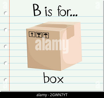 Flashcard letter B is for box illustration Stock Vector Image & Art - Alamy