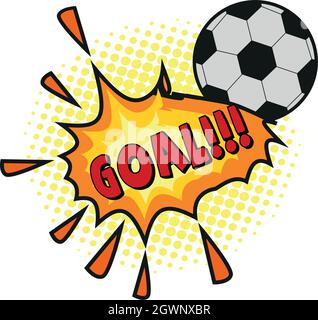 Comic lettering GOAL on white background - Vector illustration Stock ...
